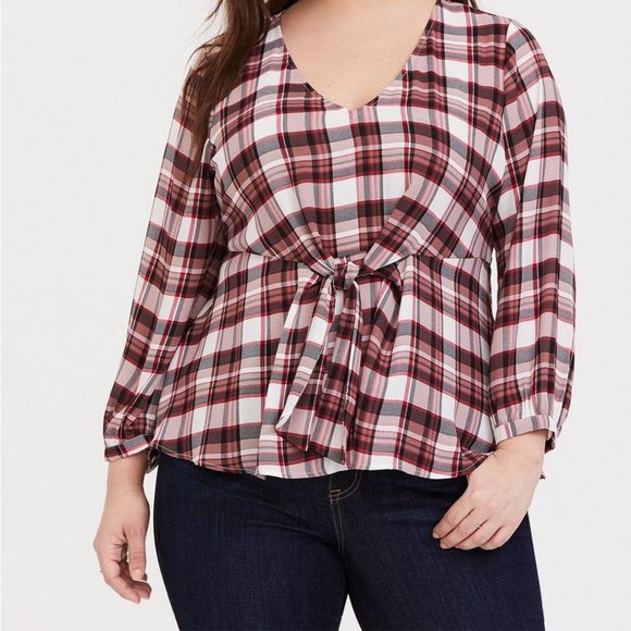 torrid | Tops | Torrid Georgette Tiefront Blouse | Poshmark